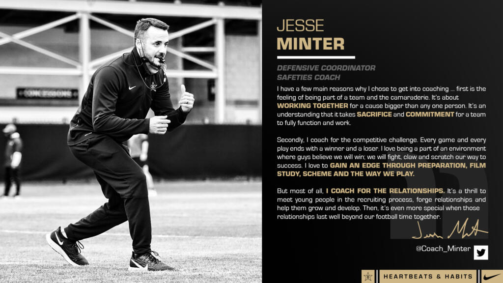Jesse Minter – Vanderbilt University Athletics – Official Athletics Website