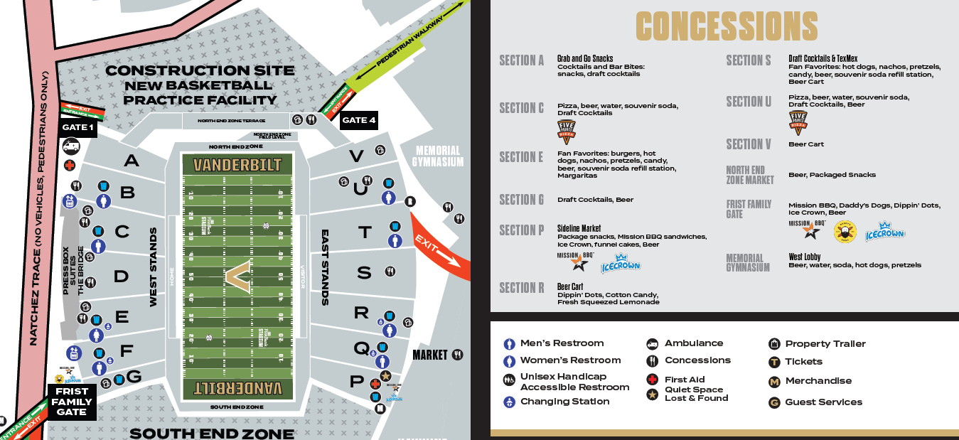 Concessions – Vanderbilt University Athletics – Official Athletics Website